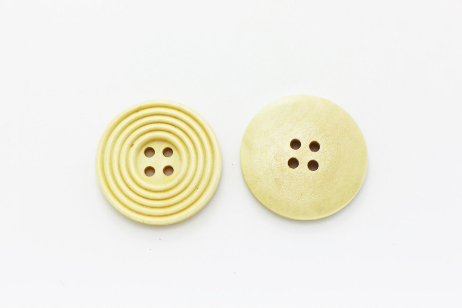 Large Cream White Circle Wooden Button Coat Button Natural | Etsy