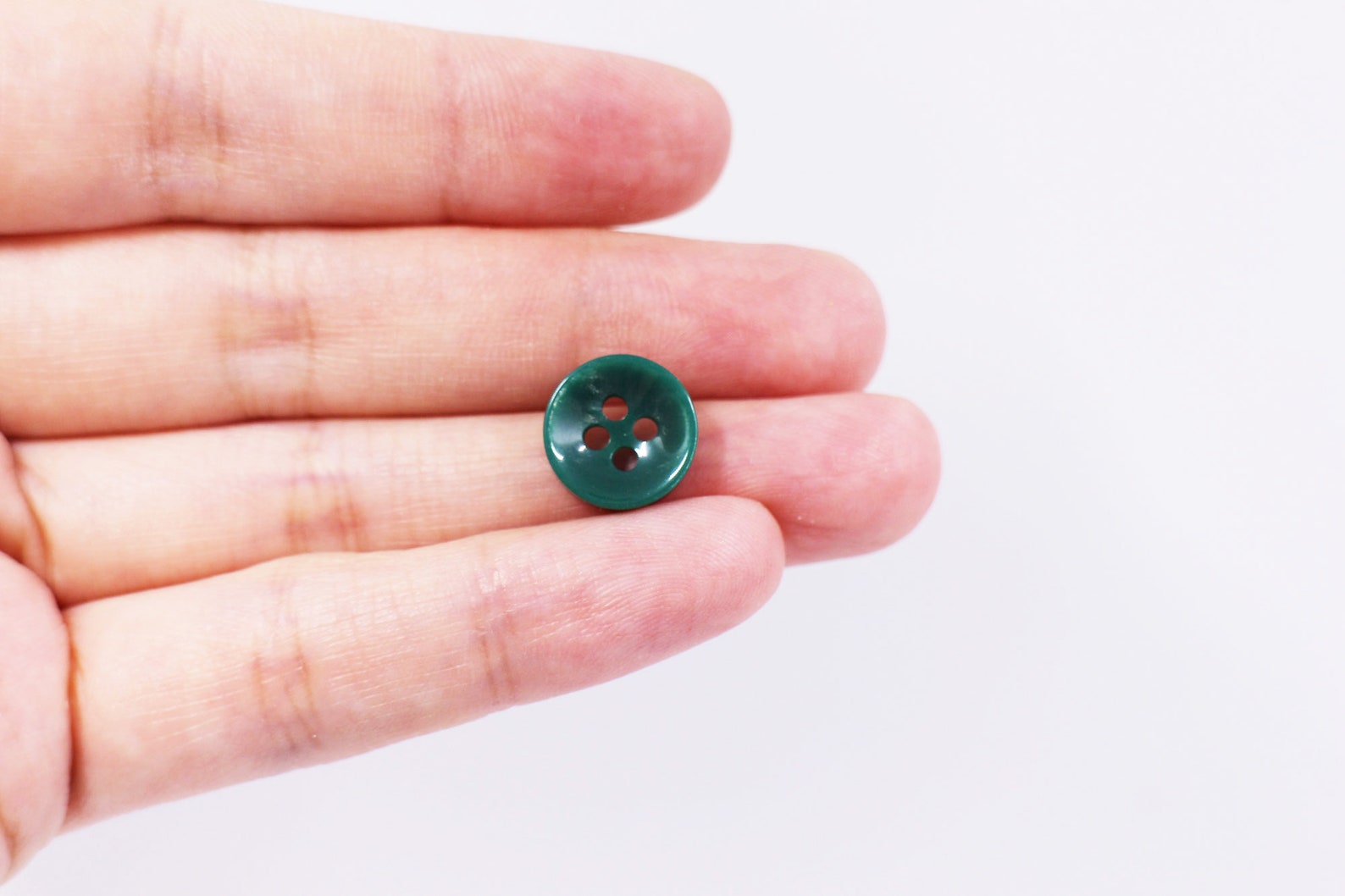 Dark Green Buttons Shell Looking Button Small Four Holes - Etsy UK