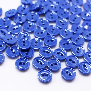 Blue Fish Eye Button, Bright Blue Button, Two Holes Sewing Button ...