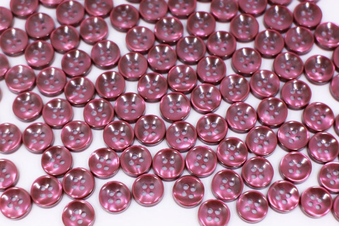 Dark Red Buttons, Bowl Shaped, Small Size, Deep Red Color, Made of ...