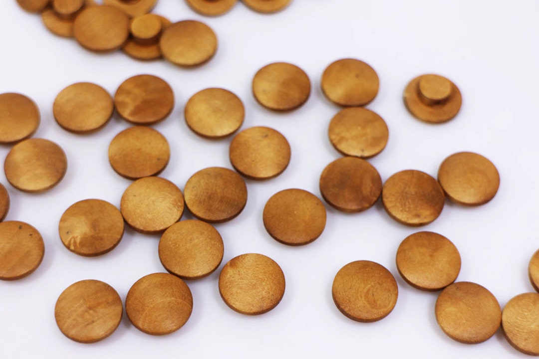 Brown Wooden Shank Button, Sand Brown Color, 11.5mm, 0.45inch, Natural ...
