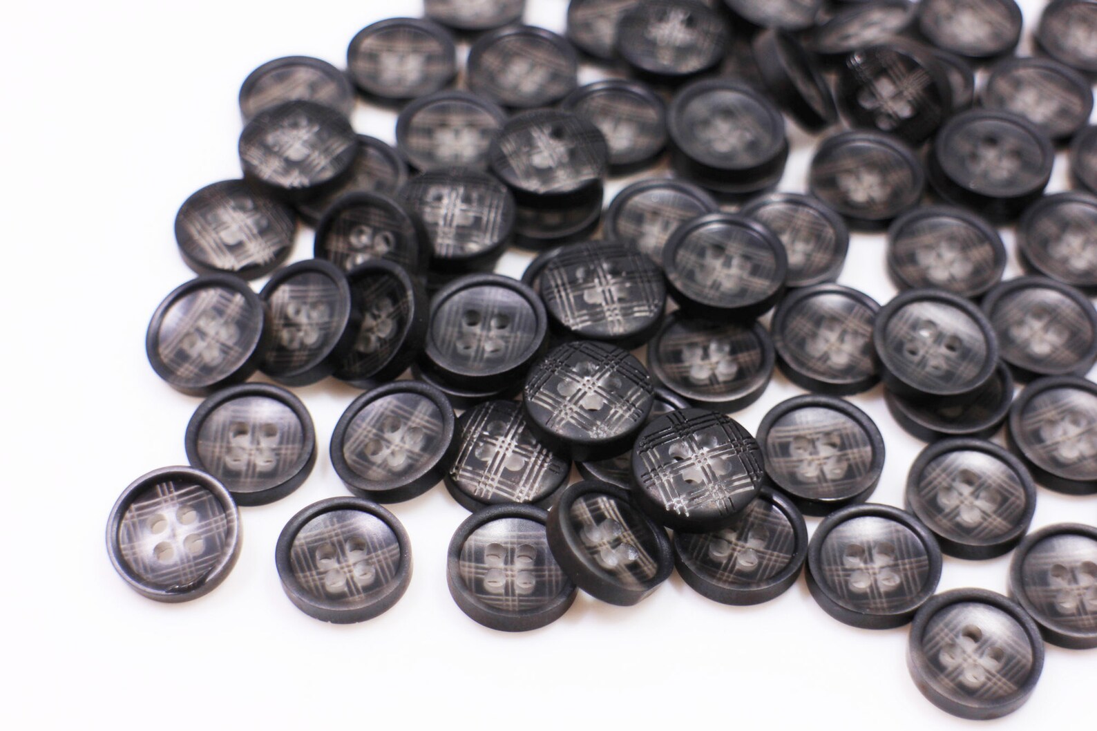Black Check Buttons Semi-transparent Buttons Pattern - Etsy