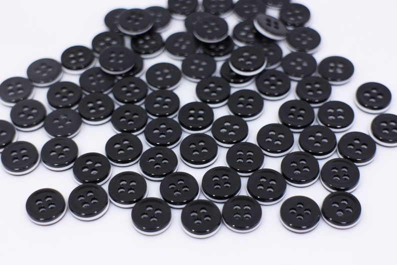 Black Button Small Black Buttons Layered Buttons Blouse - Etsy