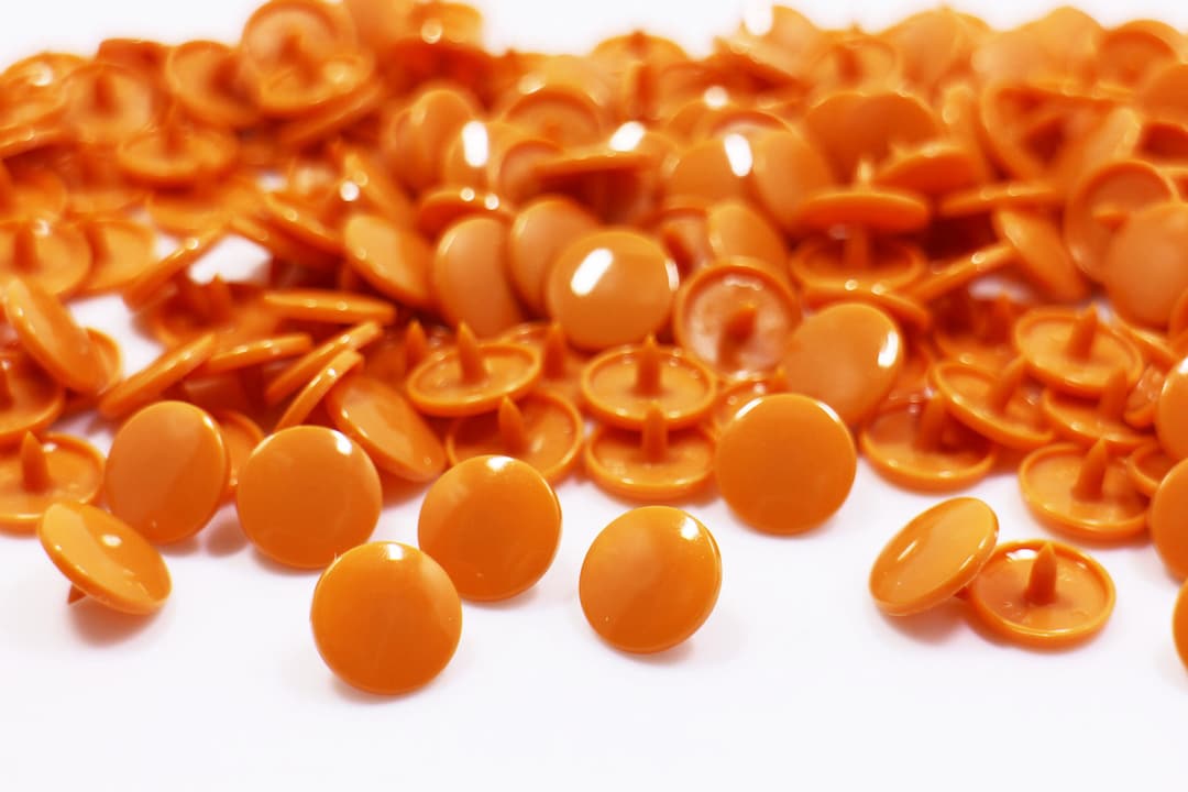 Orange Snap Fastener, Size T5, Carrot Orange Snap Buttons, Upholstery ...