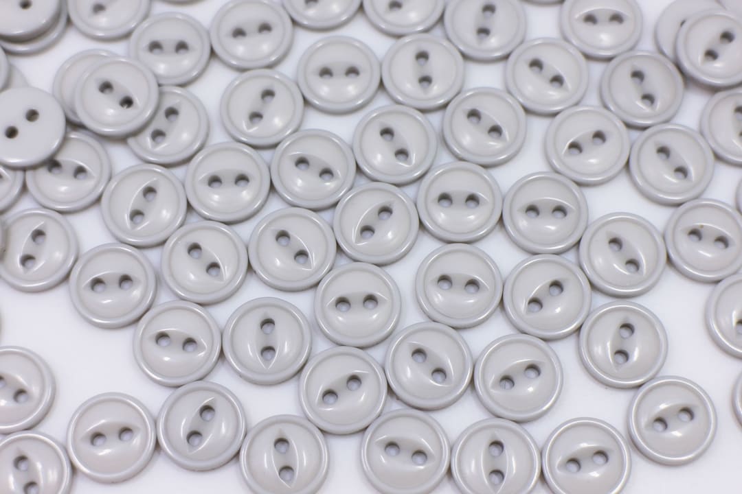 Light Grey Buttons, Cat Eye Two Holes Buttons, Small Resin Buttons ...