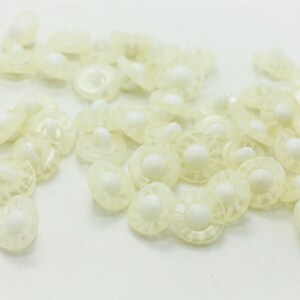 Cream White Clear Shank Buttons, Transparent Button, Retro Shank ...