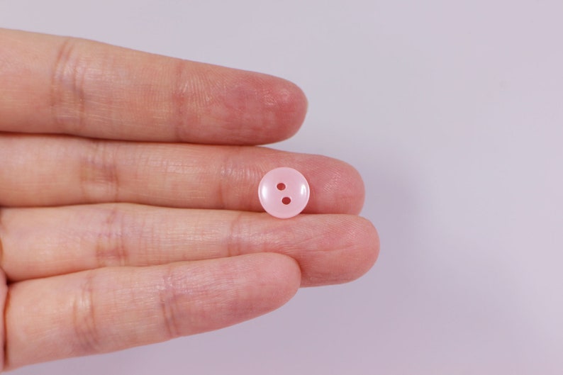Extra Small Pastel Pink Button Shiny Tiny Light Pink Button - Etsy