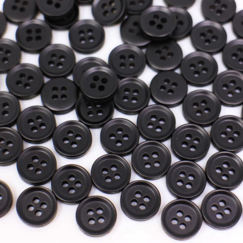 Black Matte Buttons - Etsy