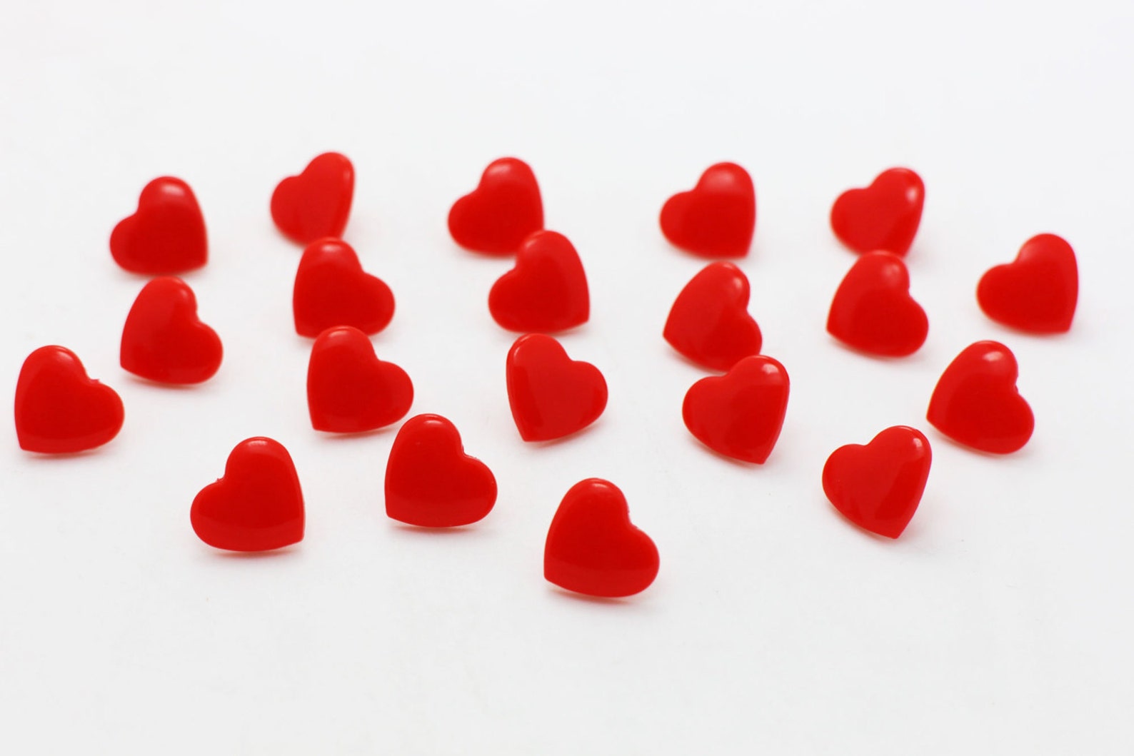 Heart Shape Snap Fastener Bright Red Snap Button Press | Etsy