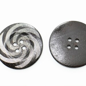 Extra Large Ethnic Pattern Wooden Button, 60mm, 2.36inch, Bohemian BOHO ...