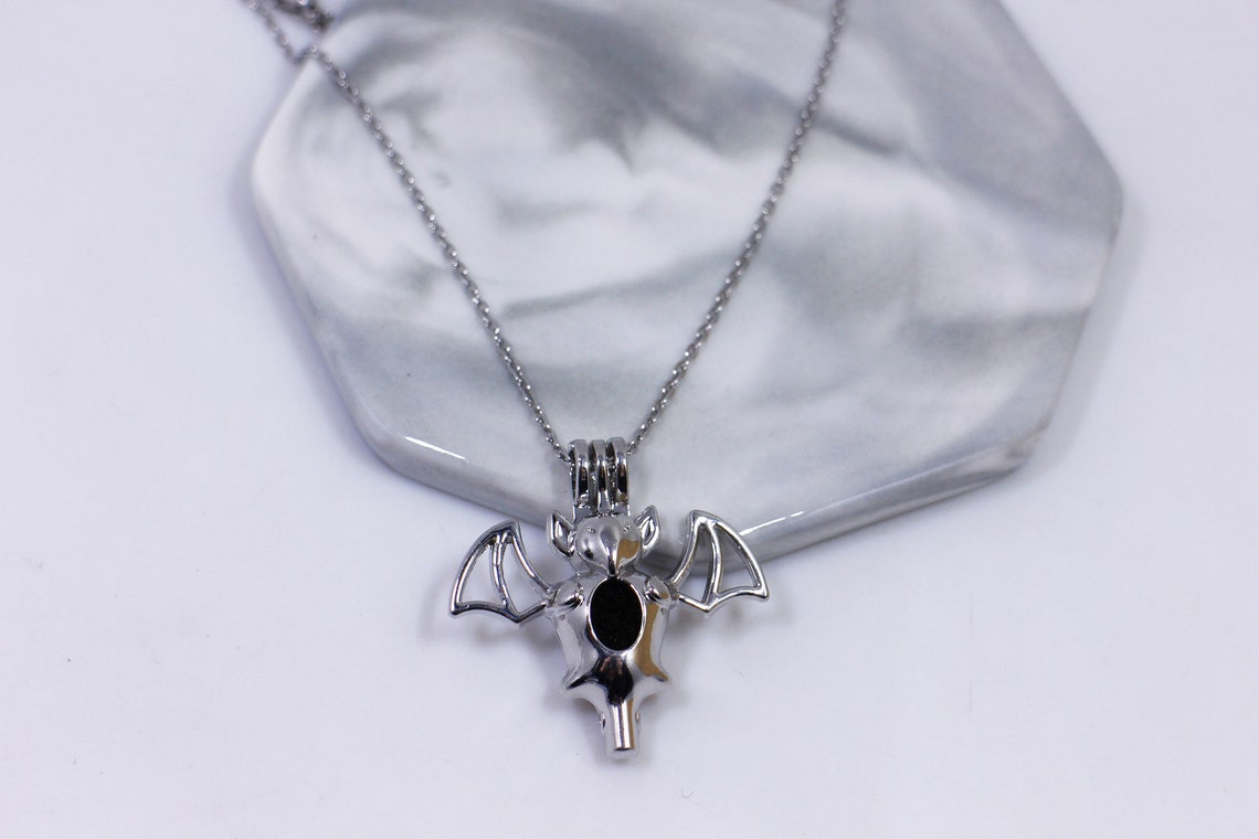 Bat Essential Oils Necklace Bats Necklace Animal Essential - Etsy