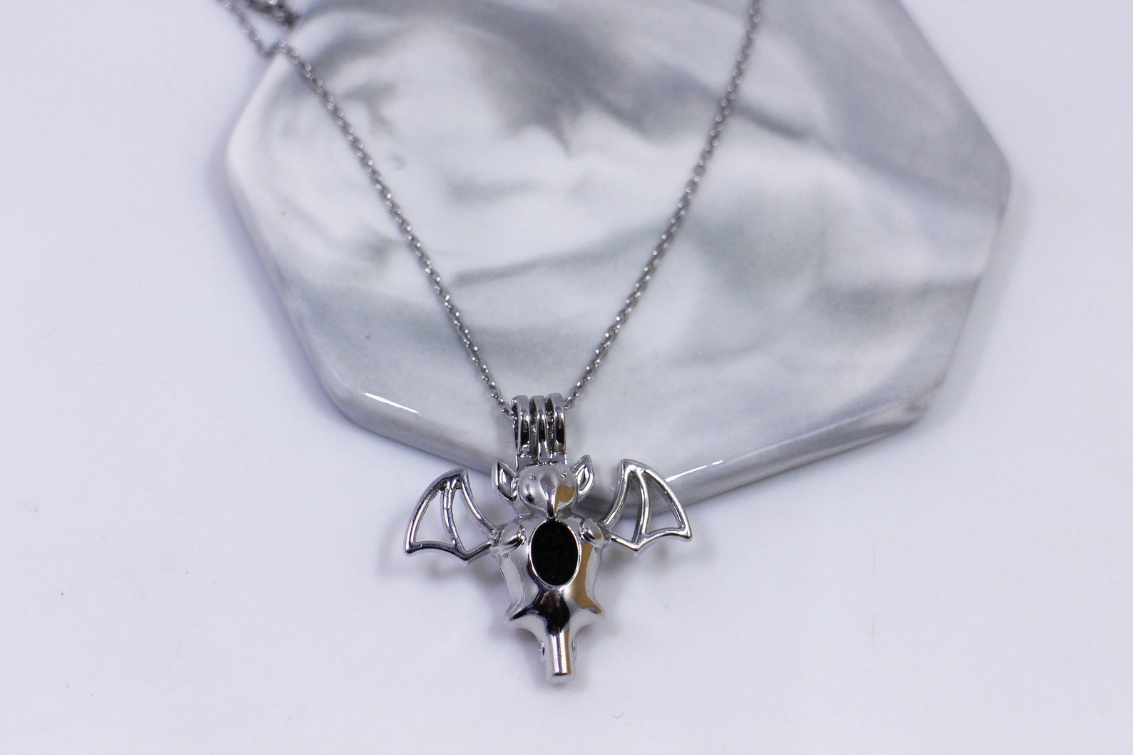 Bat Essential Oils Necklace Bats Necklace Animal Essential - Etsy