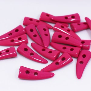 Pink Toggle Button, Small Size, Two Holes, Made of Resin, Solid Color ...