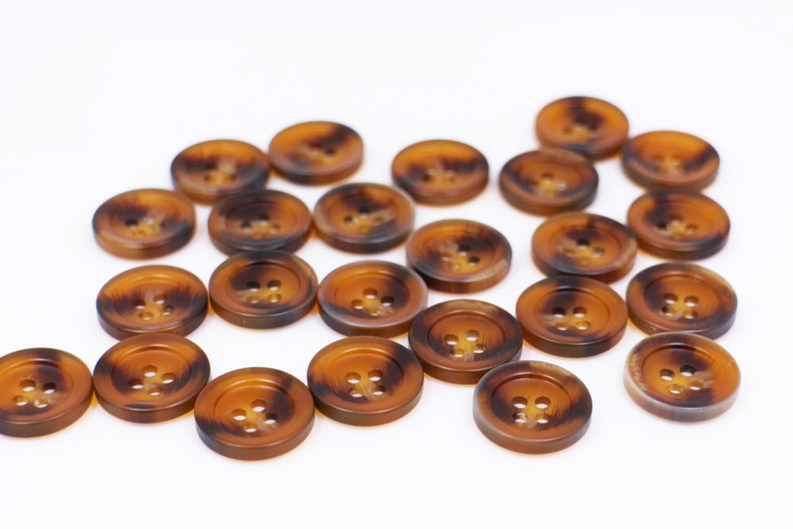 Brown Marble Pattern Buttons Four Holes Buttons Rasied Edge - Etsy