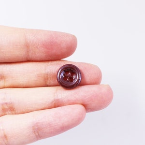 Metallic Dark Red Button, Burgundy Red Color, Glossy, Four Holes ...