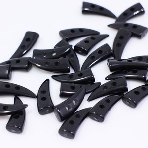 Mini Black Toggle Button Tiny Extra Small Size Long Shape - Etsy