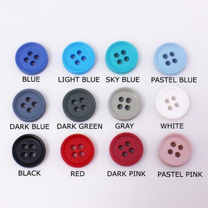 Matte Light Pink Buttons, Pastel Pink Solid Color, Four Hole, Thin ...