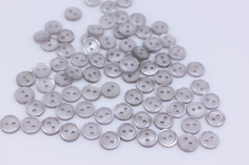 Mini Gray Button Light Grey Color Tiny Extra Small Size Two - Etsy