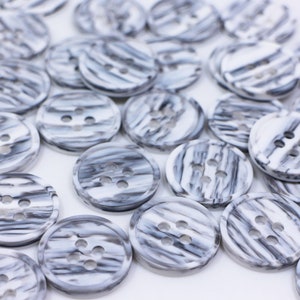 White Marble Pattern Button, White and Black Button, Stylish Button ...