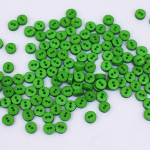 50 Tiny Green Button, Extra Small Mini Size, for Doll Cloth Supplies ...