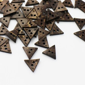 Triangle Coconut Button, BOHO Button, Bohemian Button, Tribal Button ...