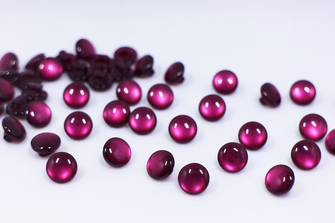 Dark Purple Shank Button, Shiny Finish, Extra Small Mini Size, Mushroom ...