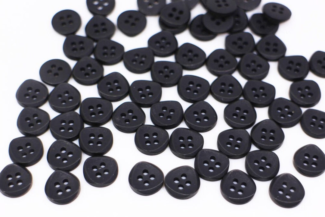 Matte Black Triangle Cut Out Buttons, for Sewing Men Suit Business ...