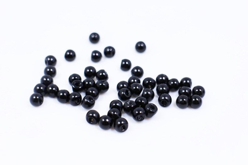 Tiny Black Ball Shaped Button Extra Small Shank Buttons Doll - Etsy