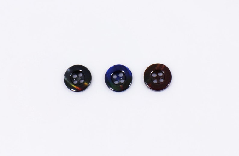 Dark Blue Buttons, Small Blue Buttons, Four Holes Buttons, Raised Edge ...