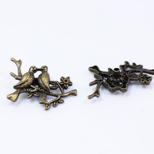 Bird Metal Snap Fastener, Animal Snap Buttons, Antique Bronze Press ...