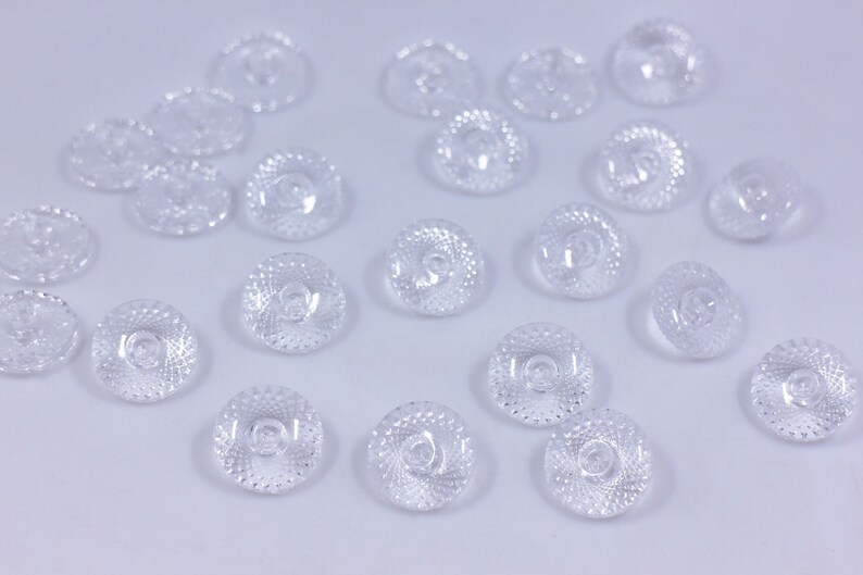 Clear Acrylic Shank Buttons Transparent Shank Button Back | Etsy