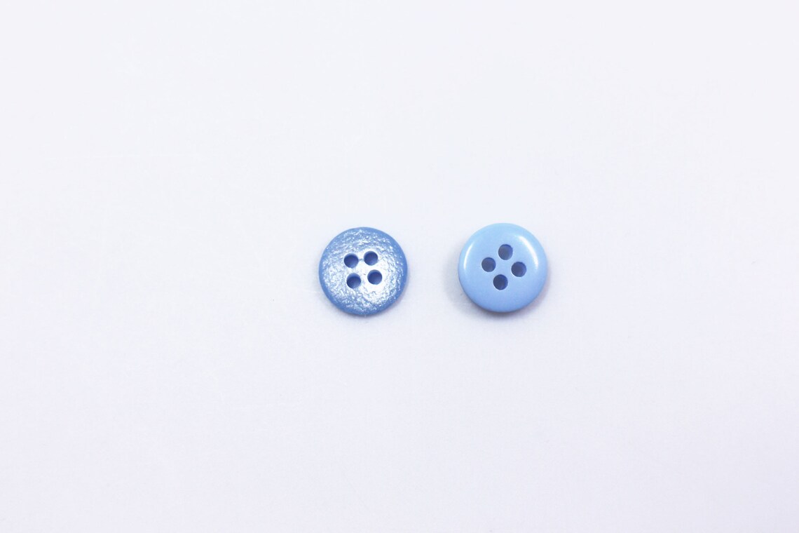 Shiny Light Blue Button Pastel Blue Textured Button Four | Etsy