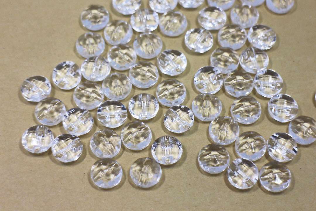 Clear Tunnel Shank Buttons, Transparent, Made of Acrylic, Elegant ...