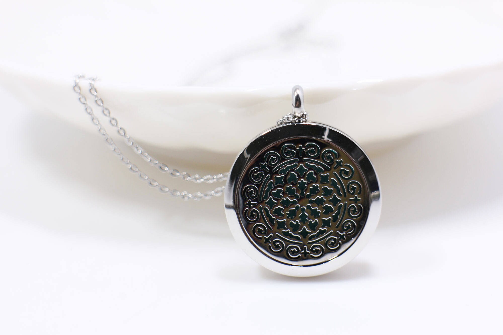 Bohemian Essential Oils Necklace, BOHO Floral Filigree, for ...