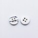 White Marble Pattern Button, White and Black, Four Holes Resin Button ...