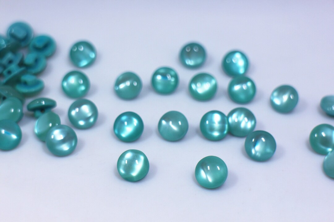 Teal Blue Shank Buttons, Aqua Blue Color, Back Hole, Turquoise, for ...