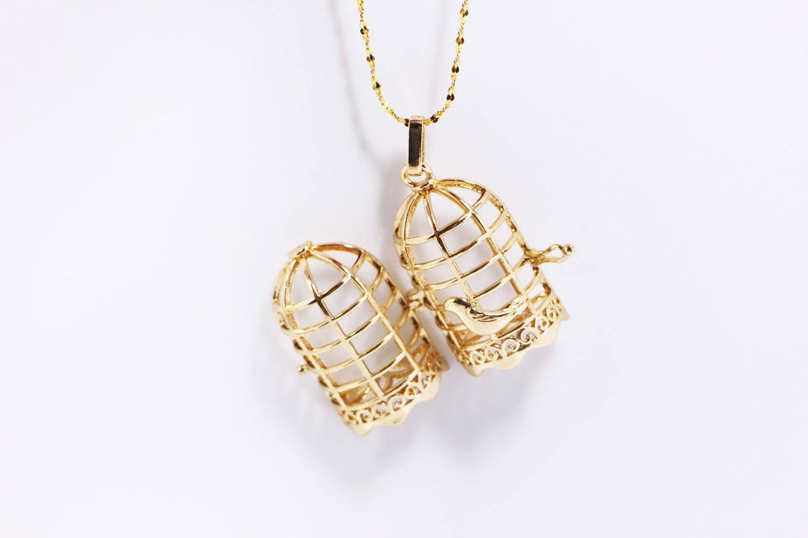 Bird Cage Essential Oil Diffuser Necklaceessential Oil Case - Etsy