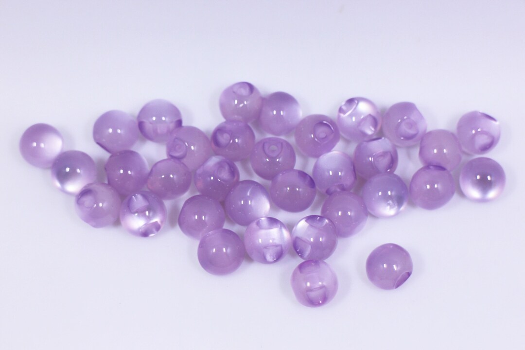 Light Purple Ball Shape Shank Buttons, Lavender Purple, Sphere Shaped ...