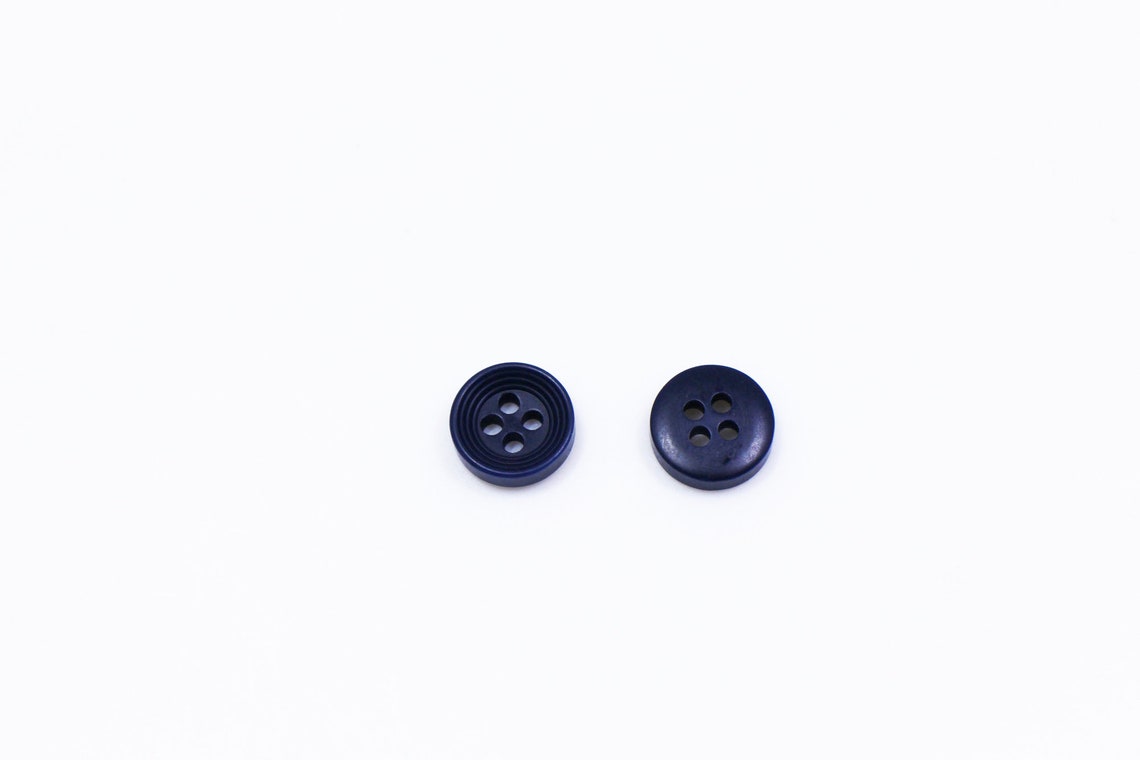 Matte Dark Blue Buttons Deep Blue Buttons Four Holes Resin - Etsy