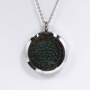 Bohemian Essential Oils Necklace, BOHO Floral Filigree, for ...