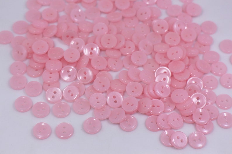 Extra Small Pastel Pink Button Shiny Tiny Light Pink Button - Etsy