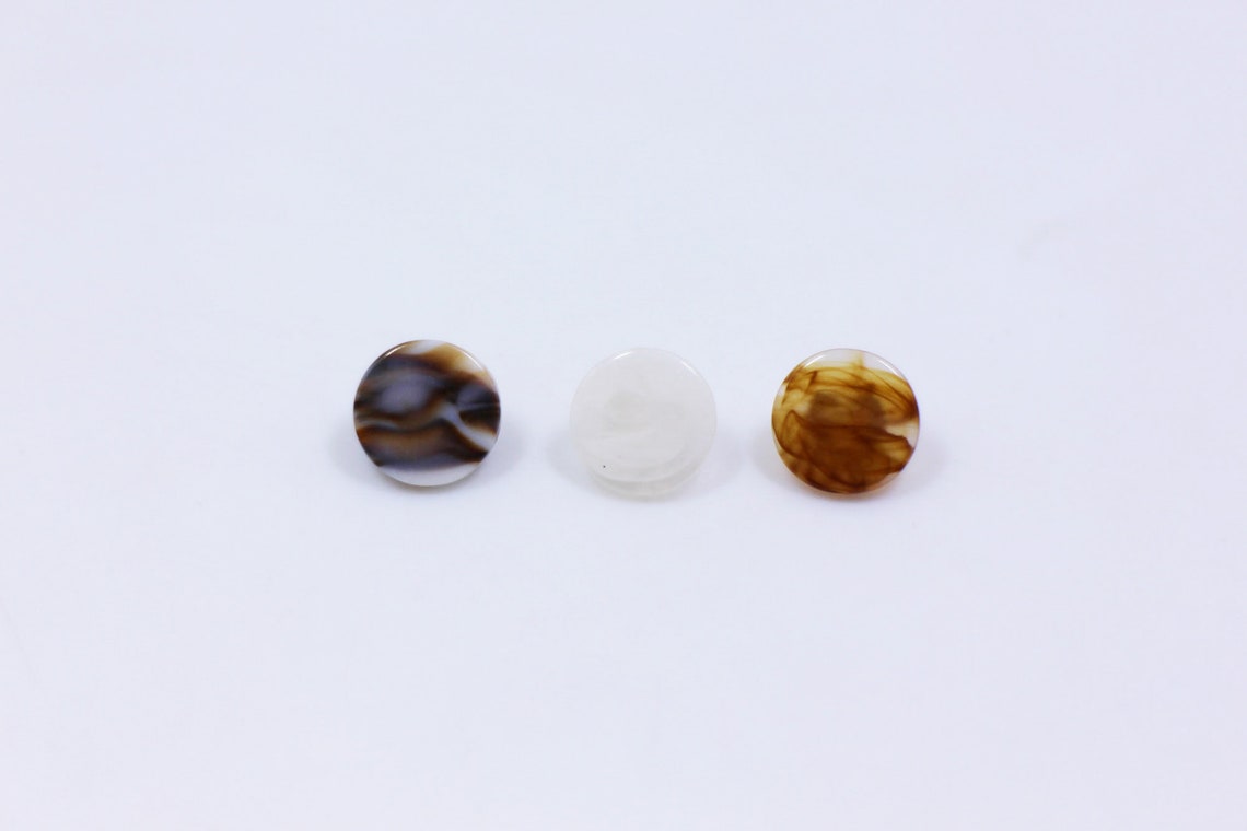 Brown Marble Pattern Shank Buttons Round Flat Shank Button - Etsy