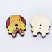 Puppy Dog Wooden Button Animal Shape Cartoon Dogs Two - Etsy
