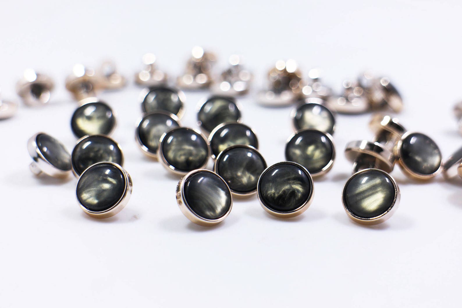 Black Shiny Shank Button Black and Gold Shank Button Blazer - Etsy