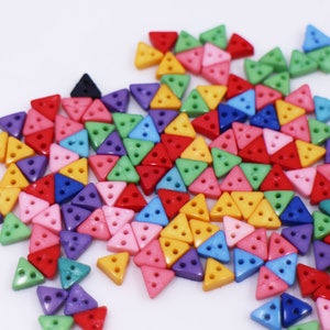 Tiny Triangle Button, Mixed Color Colorful, Triangle-shape, Two Holes ...