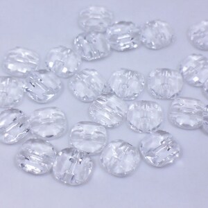 Square Shaped Clear Acrylic Shank Buttons, Tunnel Shank, Transparent ...