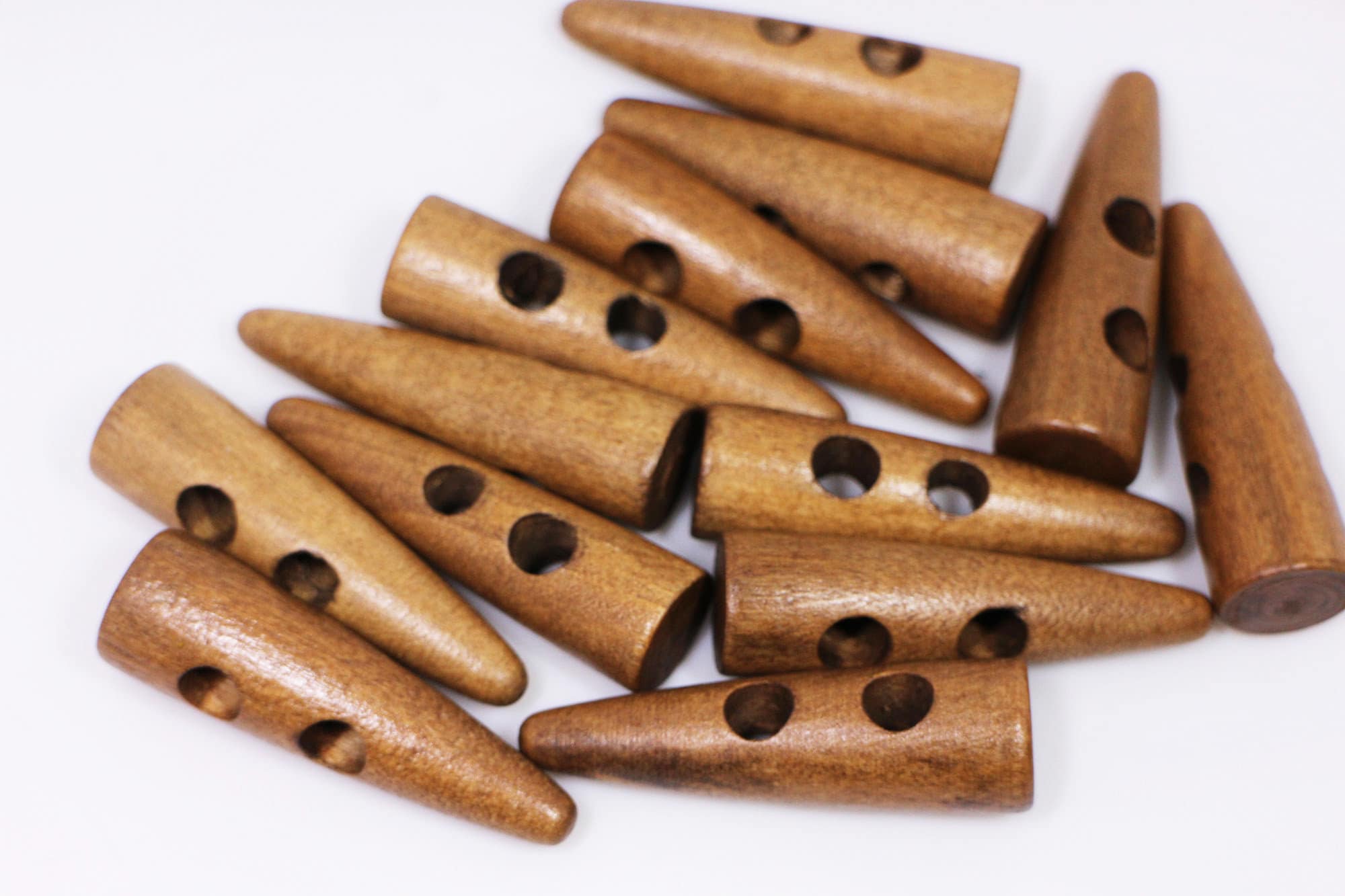 Brown Wooden Toggle Buttons Two Holes Toggle Buttons Trench - Etsy