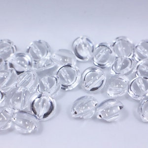 Clear Shank Buttons, Transparent, Round Mushroom Shape, Back Hole, Made ...