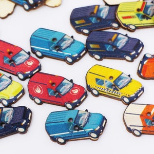 Van Wooden Button, Vehicle Wood Buttons, Two Holes Sewing Button ...