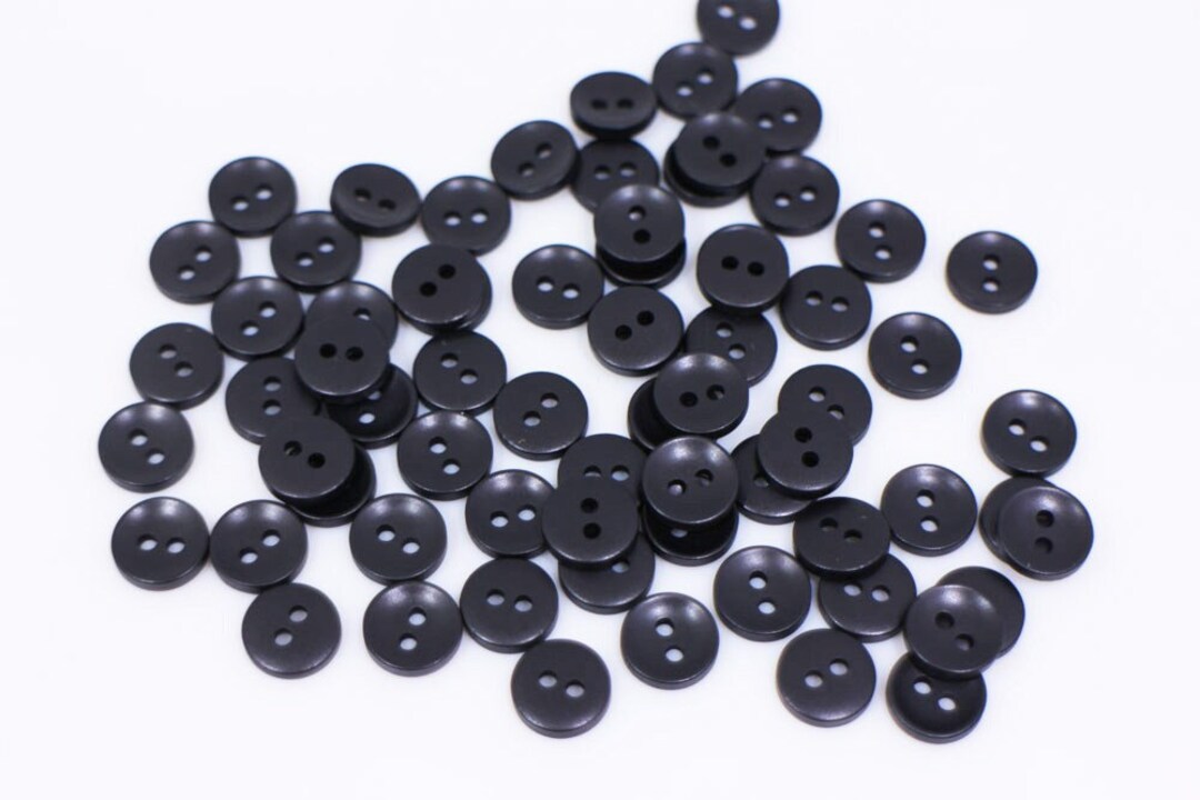 Matte Black Buttons, Bowl Shape, Extra Small Size, for Sewing Men Suit ...